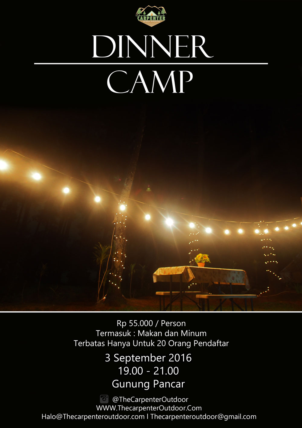 Poster-Dinner-Camp – The Carpenter Outdoor
